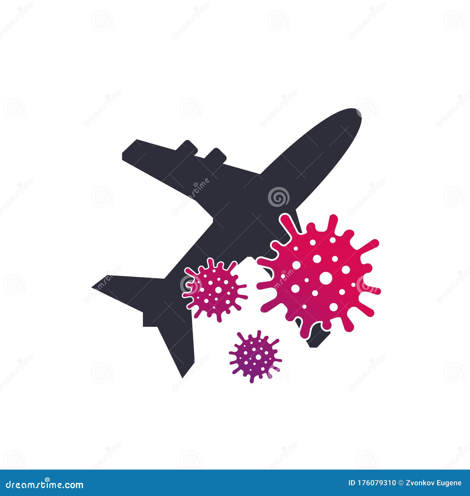 Caution Coronavirus - Stop Flights. Stop Coronavirus Sign. Flight ...