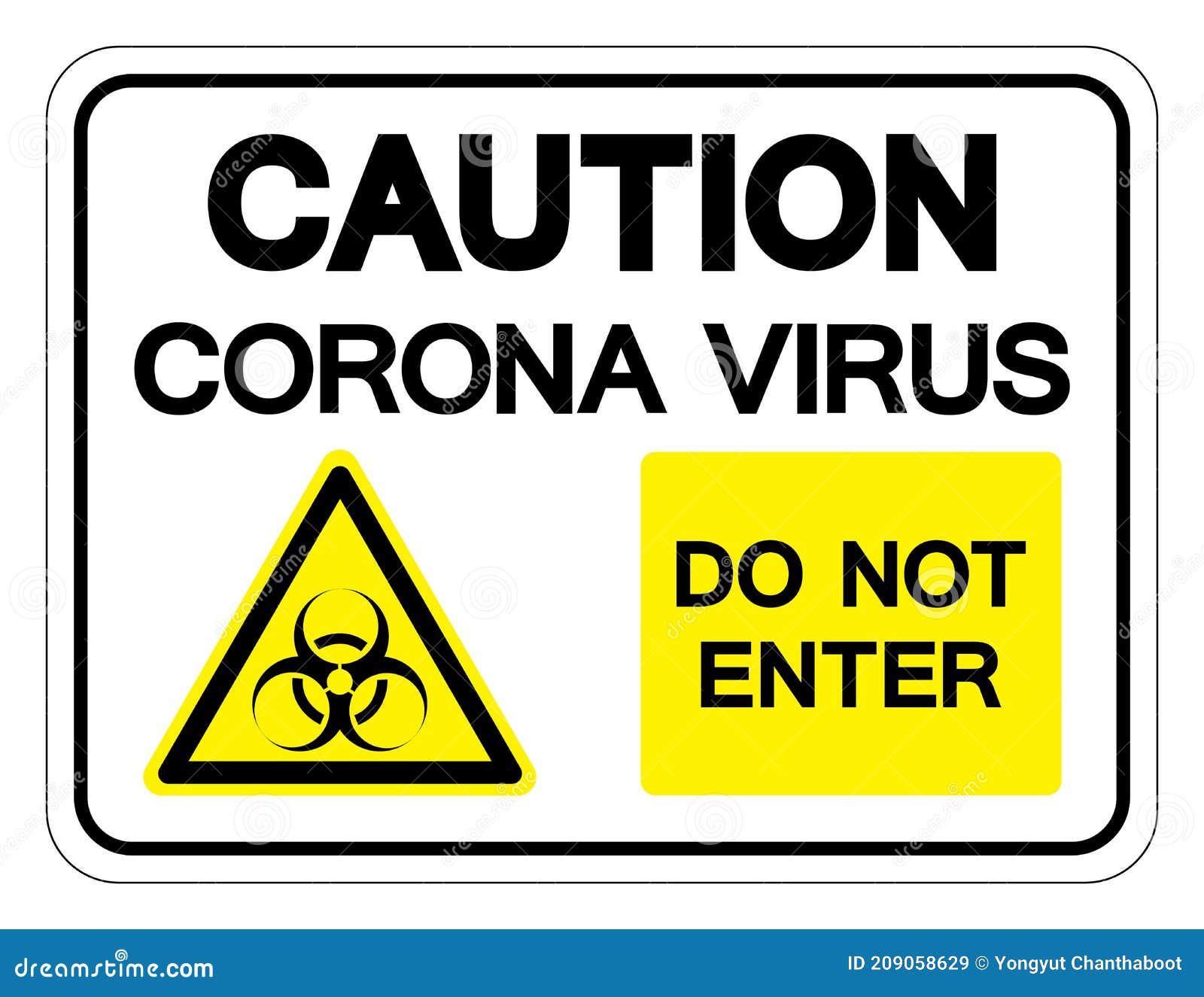 Caution Coronavirus Virus COVID-19 Do Not Enter Symbol Sign Vector ...