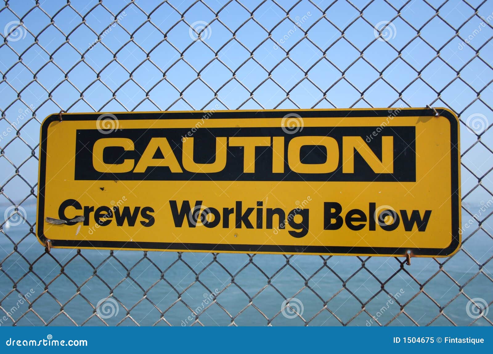 Caution Crews Working Below Stock Image - Image of underneath, beware ...