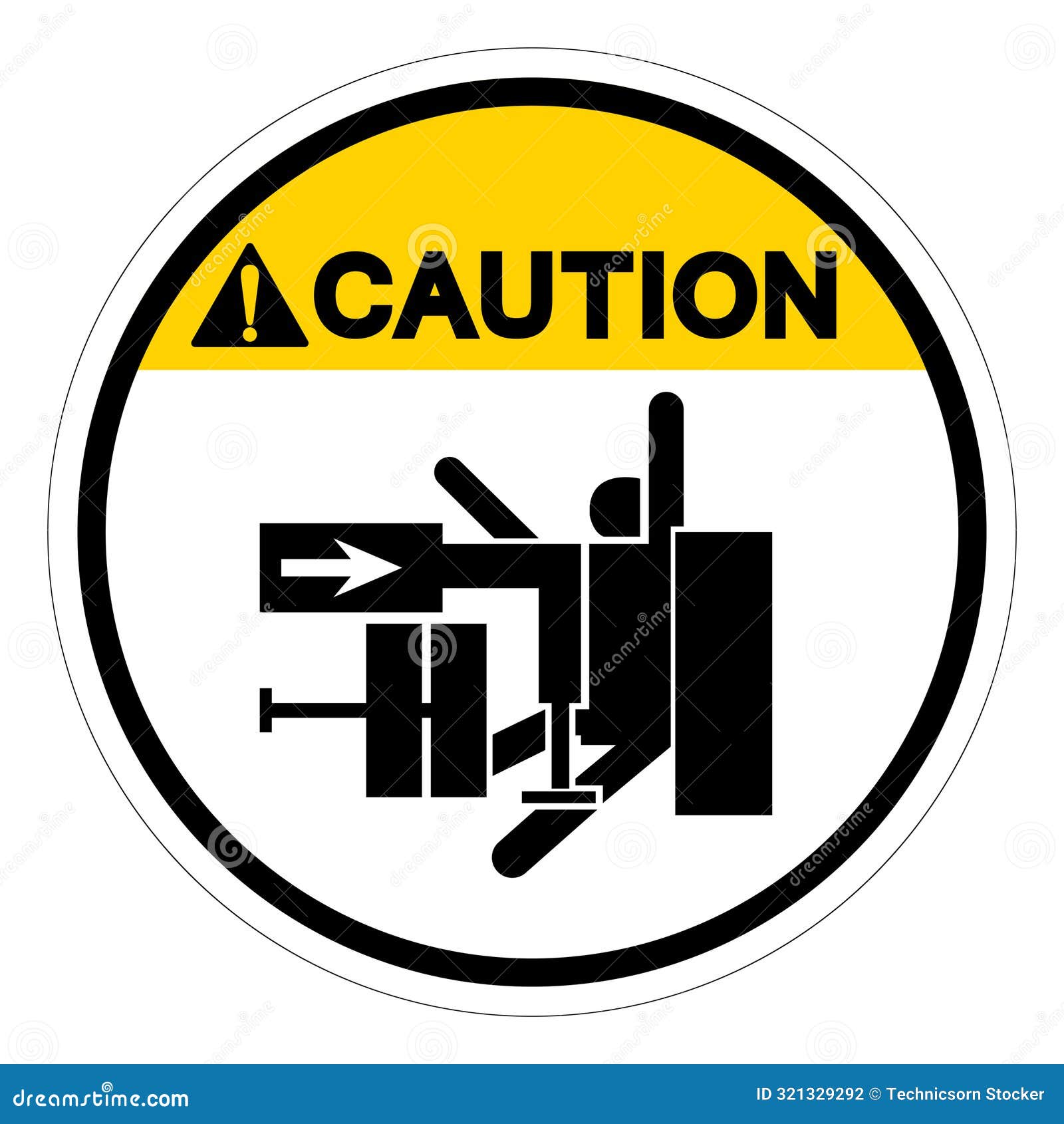 Caution Crush Hazard Symbol Sign, Vector Illustration, Isolate On White ...