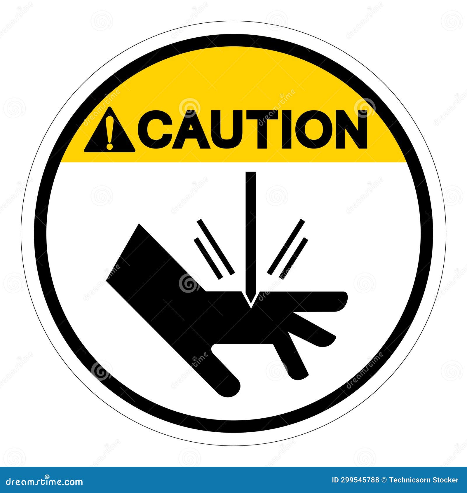 Caution Cut Hazard Hazard Symbol Sign, Vector Illustration, Isolate on ...