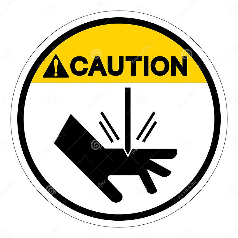 Caution Cut Hazard Hazard Symbol Sign, Vector Illustration, Isolate on ...