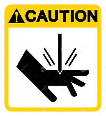 Caution Cut Hazard Hazard Symbol Sign, Vector Illustration, Isolate on ...
