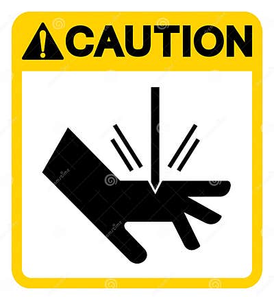 Caution Cut Hazard Hazard Symbol Sign, Vector Illustration, Isolate on ...