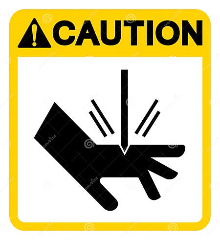 Caution Cut Hazard Hazard Symbol Sign, Vector Illustration, Isolate on ...