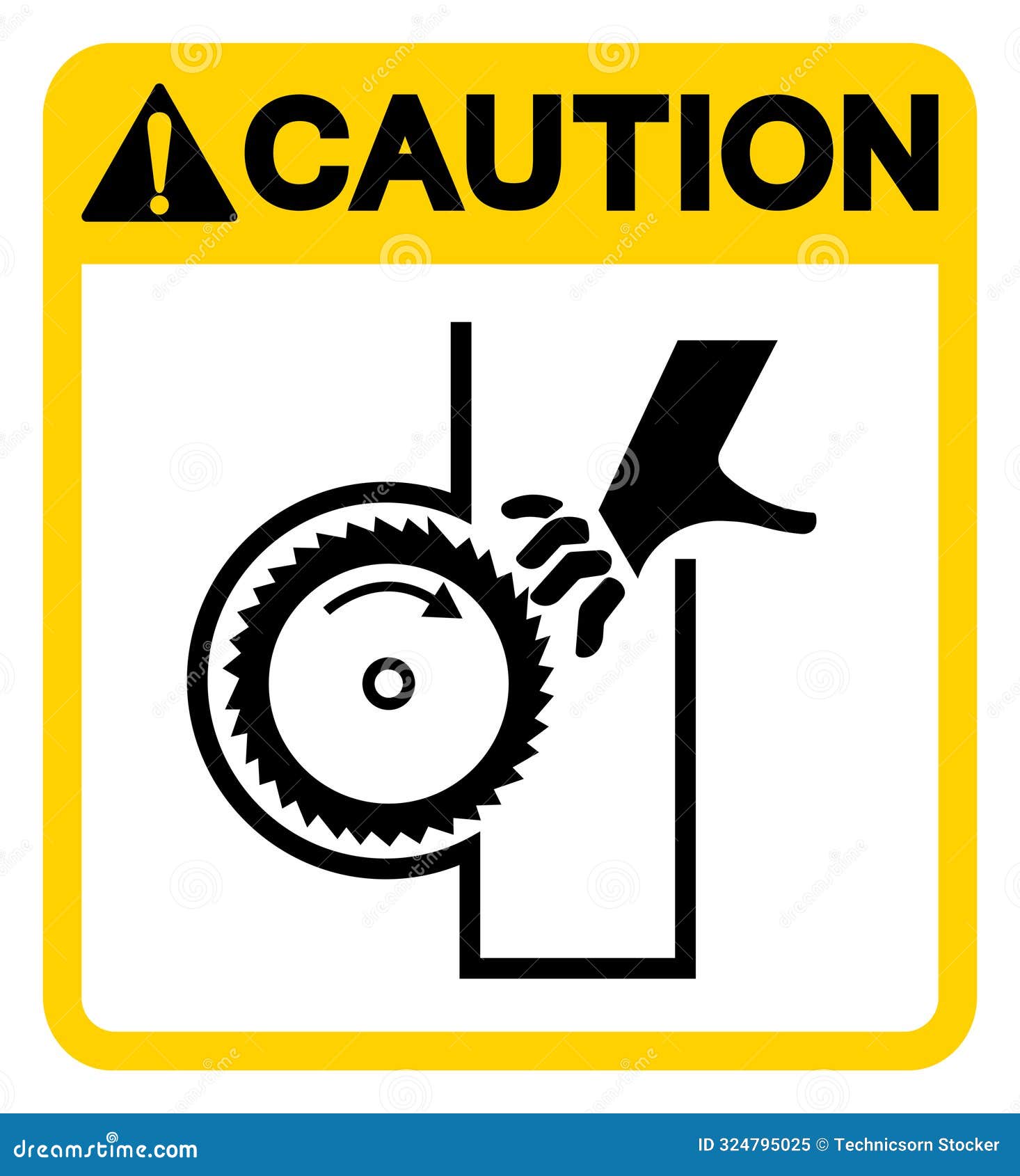 Caution Cutting and Crush Hazard Symbol Sign, Vector Illustration ...