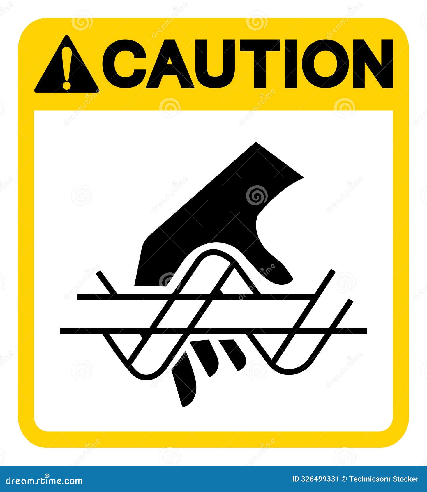 Caution Cutting of Finger Symbol Sign, Vector Illustration, Isolate on ...