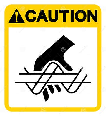 Caution Cutting of Finger Symbol Sign, Vector Illustration, Isolate on ...