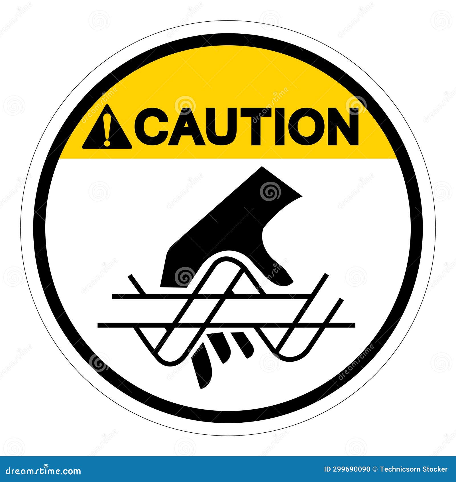 Caution Cutting of Finger Symbol Sign, Vector Illustration, Isolate on ...