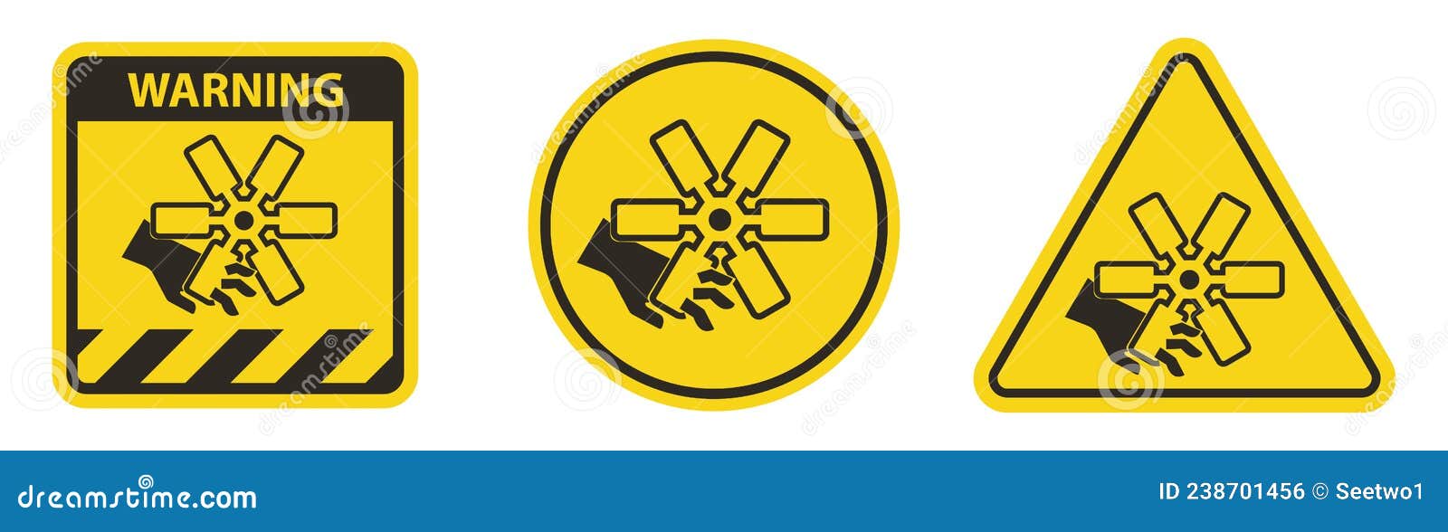 Caution Cutting Of Fingers Or Hand Engine Fan Symbol Sign On White ...