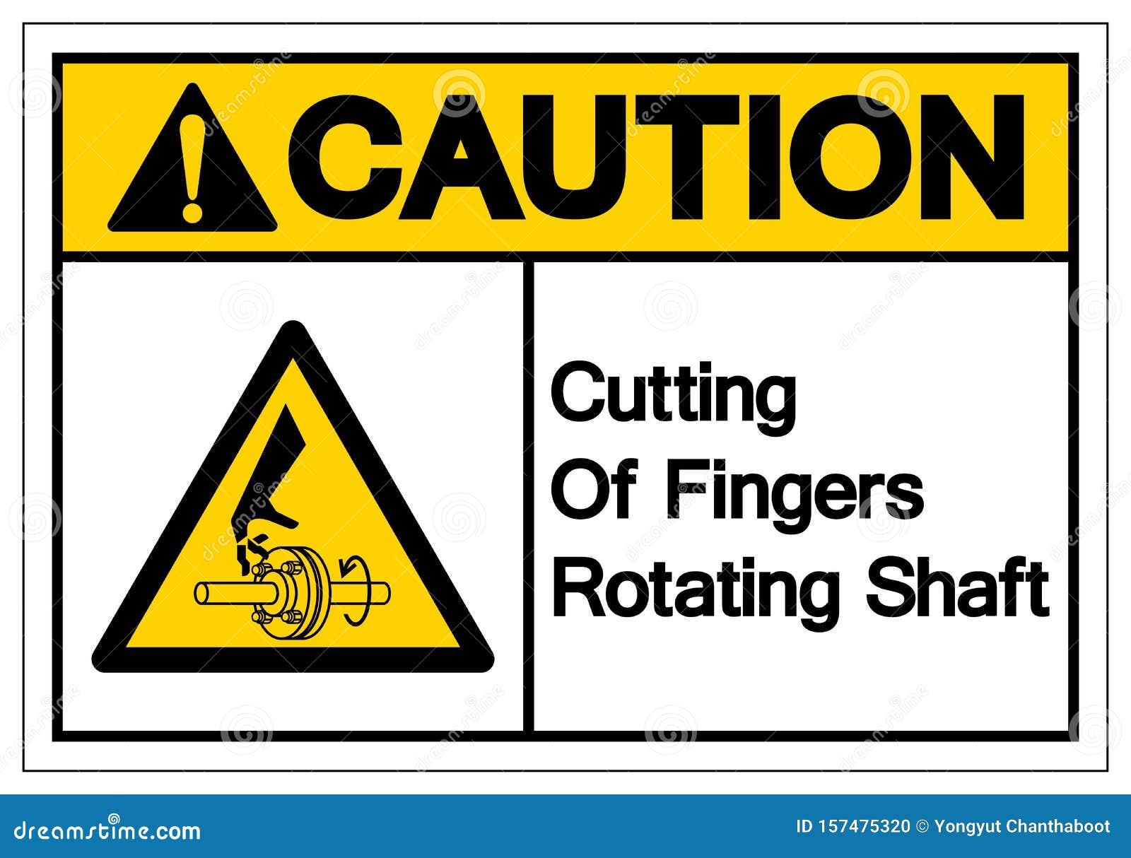 Caution Cutting Of Fingers Or Hand Auger Symbol Sign, Vector ...
