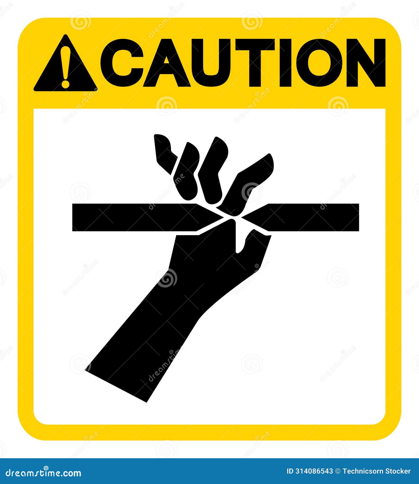 Caution Cutting of Fingers Symbol Sign, Vector Illustration, Isolate on ...