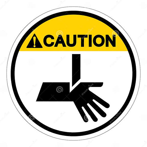 Caution Cutting Hand Hazard Symbol Sign, Vector Illustration, Isolate ...