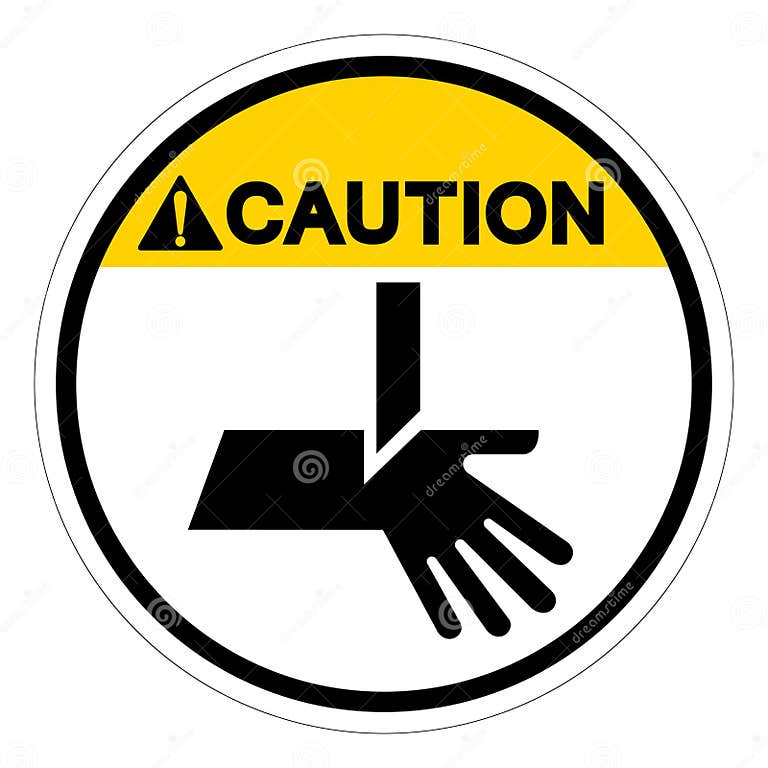 Caution Cutting Hand Hazard Symbol Sign, Vector Illustration, Isolate ...