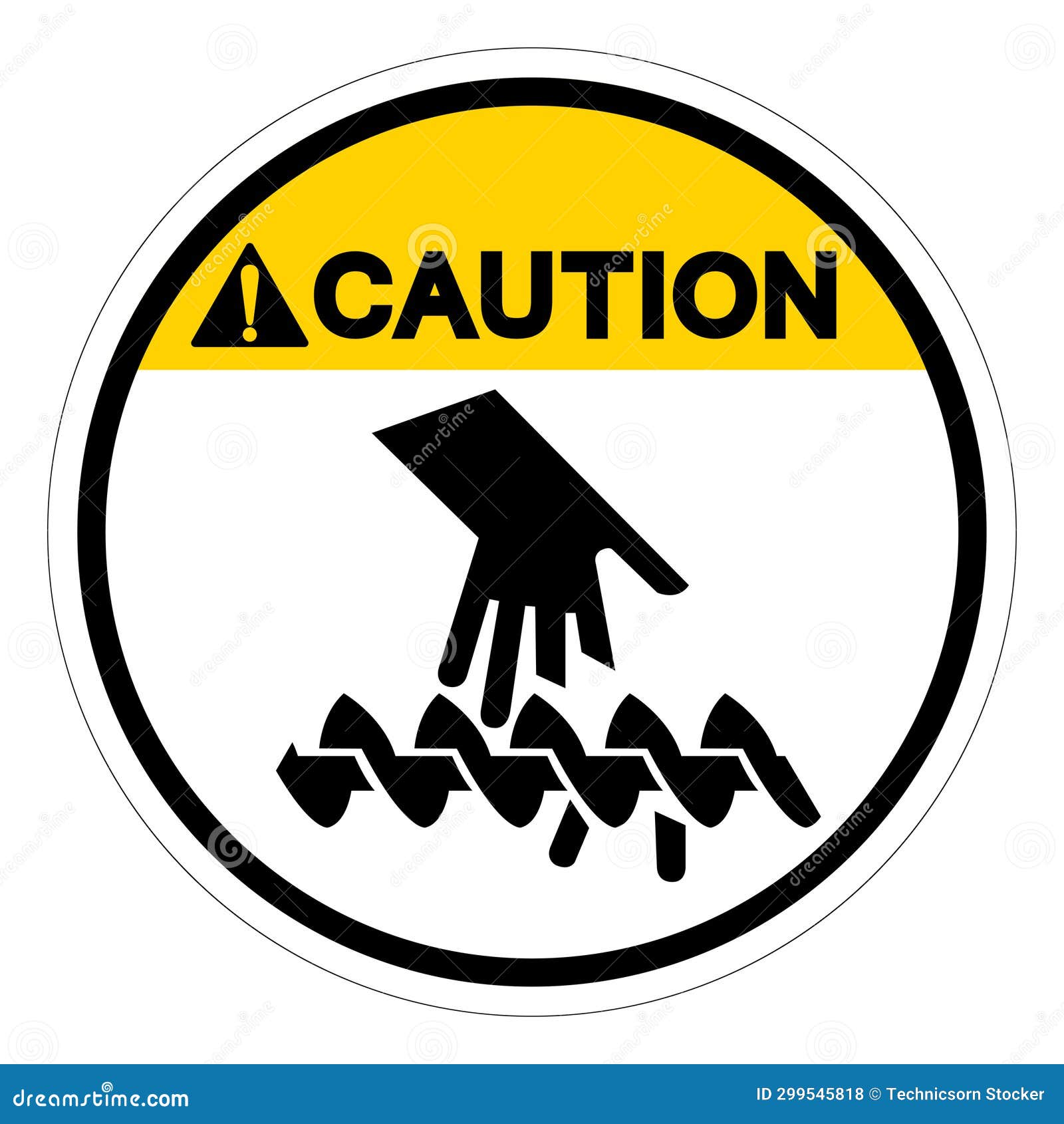 Caution Cutting Hand Hazard Symbol Sign, Vector Illustration, Isolate ...