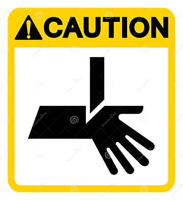 Caution Cutting Hand Hazard Symbol Sign, Vector Illustration, Isolate ...