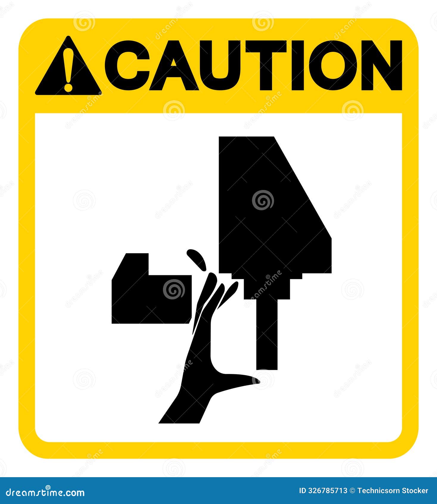 Caution Cutting Hand Hazard Symbol Sign, Vector Illustration, Isolate ...
