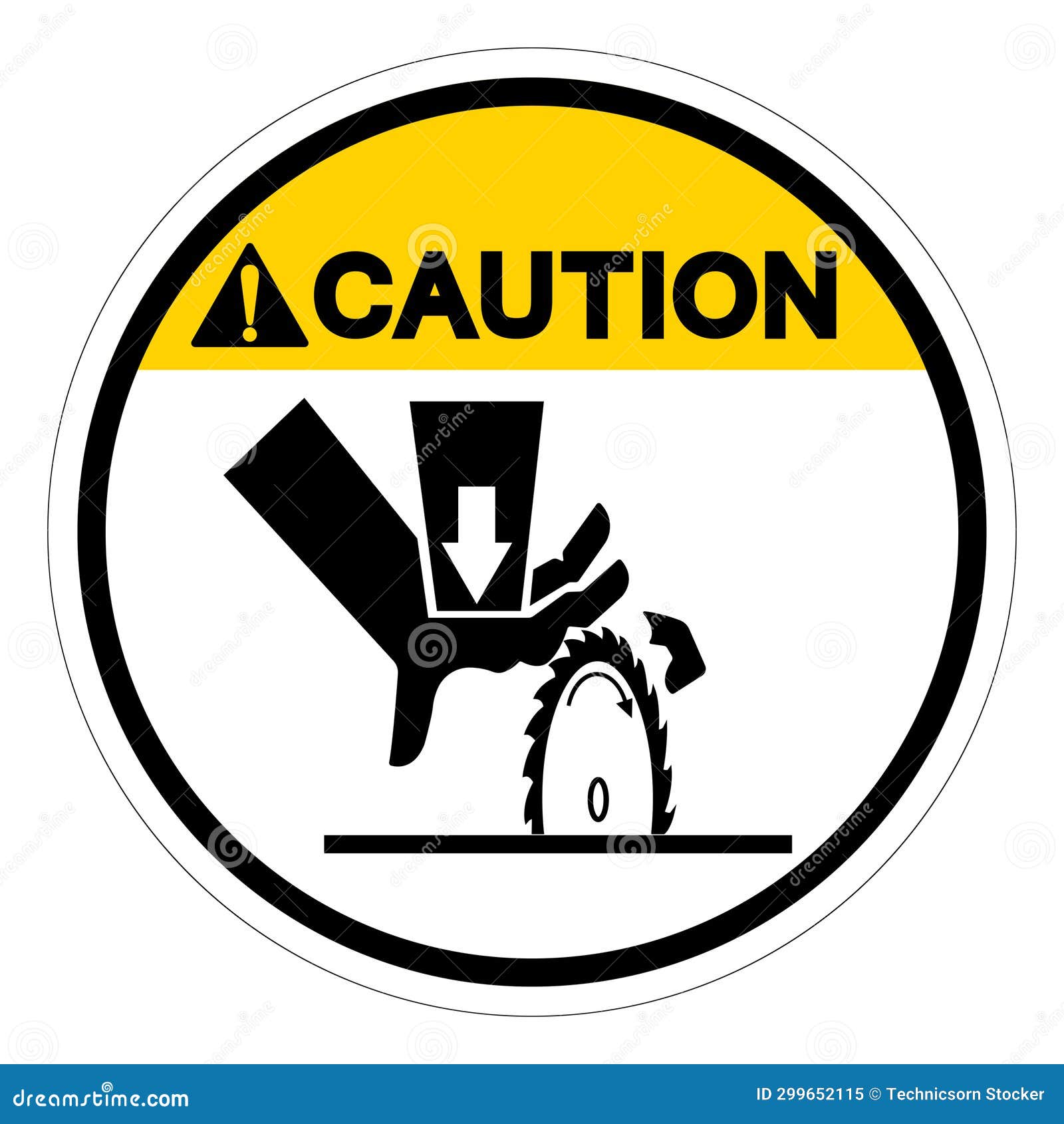 Caution Cutting Hazard Symbol Sign, Vector Illustration, Isolate on ...