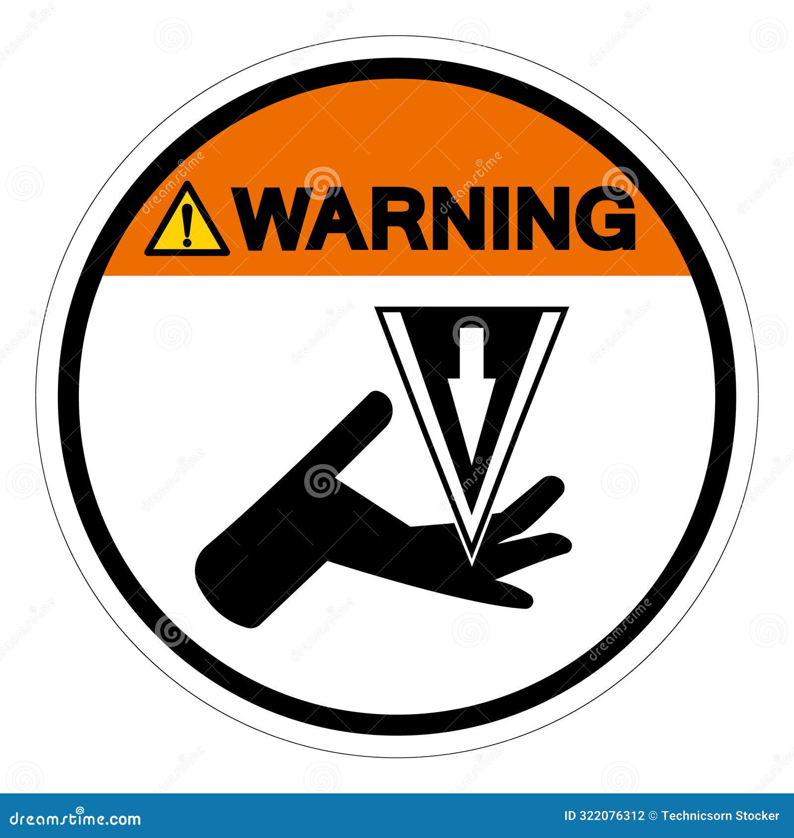 Caution Cutting Hazard Symbol Sign, Vector Illustration, Isolate on ...