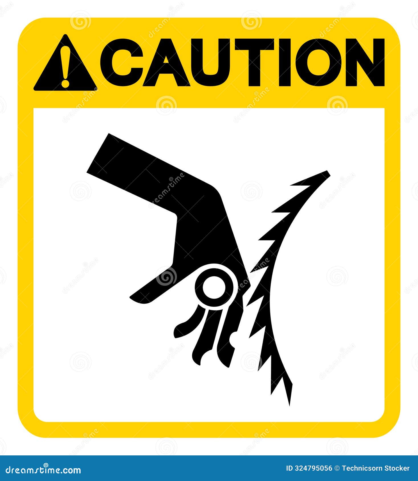 Caution Cutting Hazard Symbol Sign, Vector Illustration, Isolate on ...