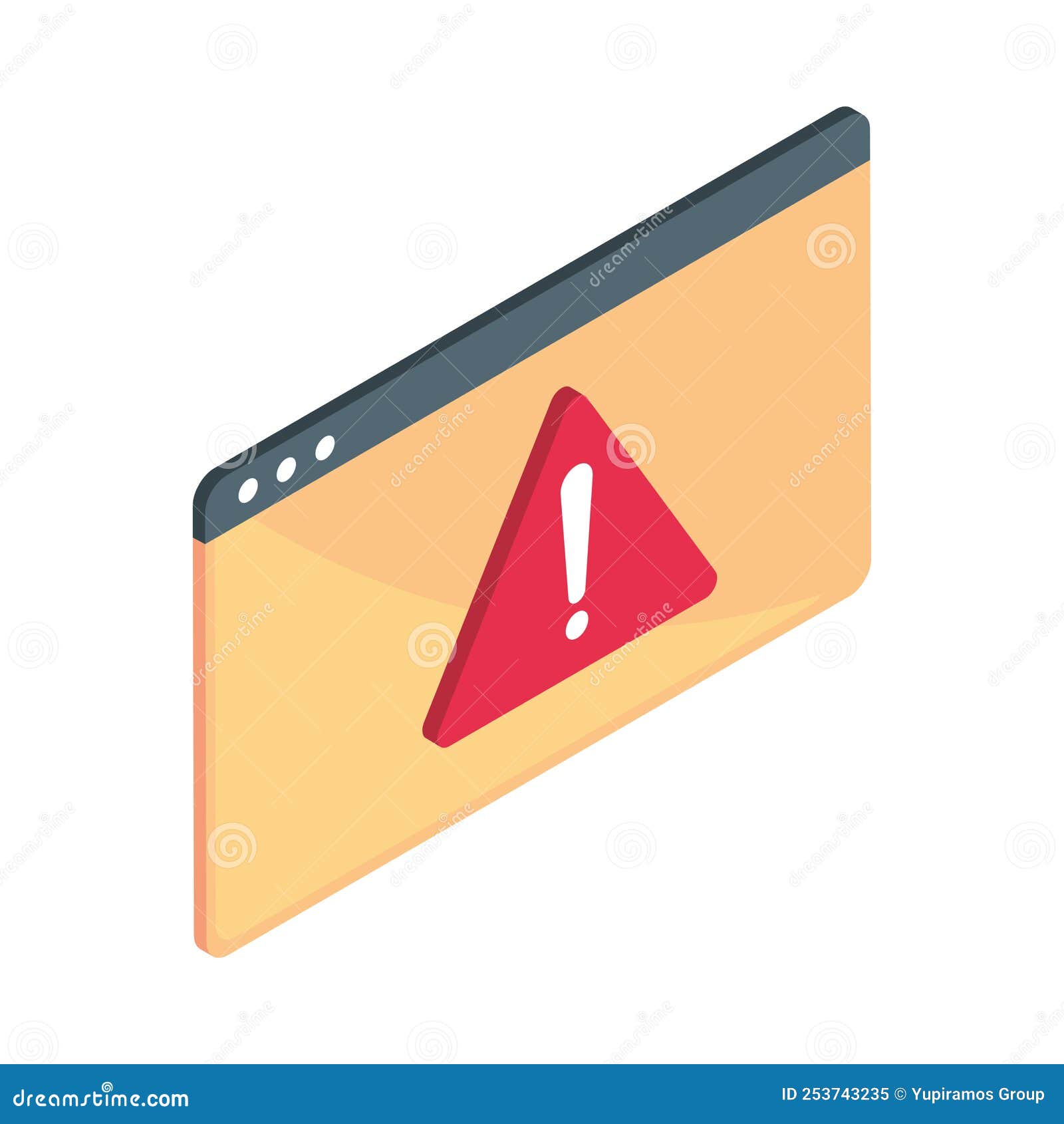Caution cyber fraud stock vector. Illustration of error - 253743235