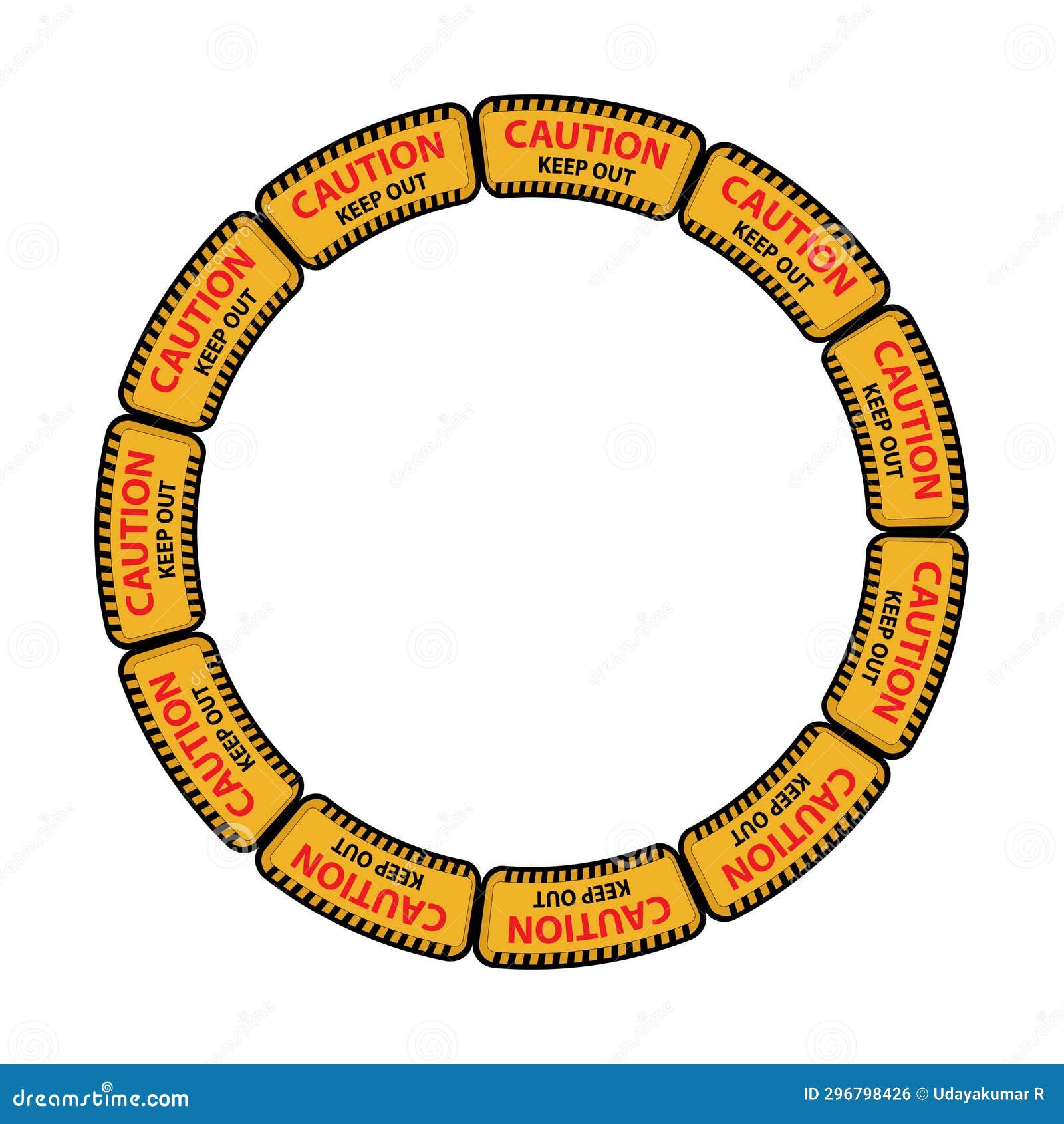 Caution Danger Keep Out Sign Circle Type. Caution and Keep Out, Do Not ...