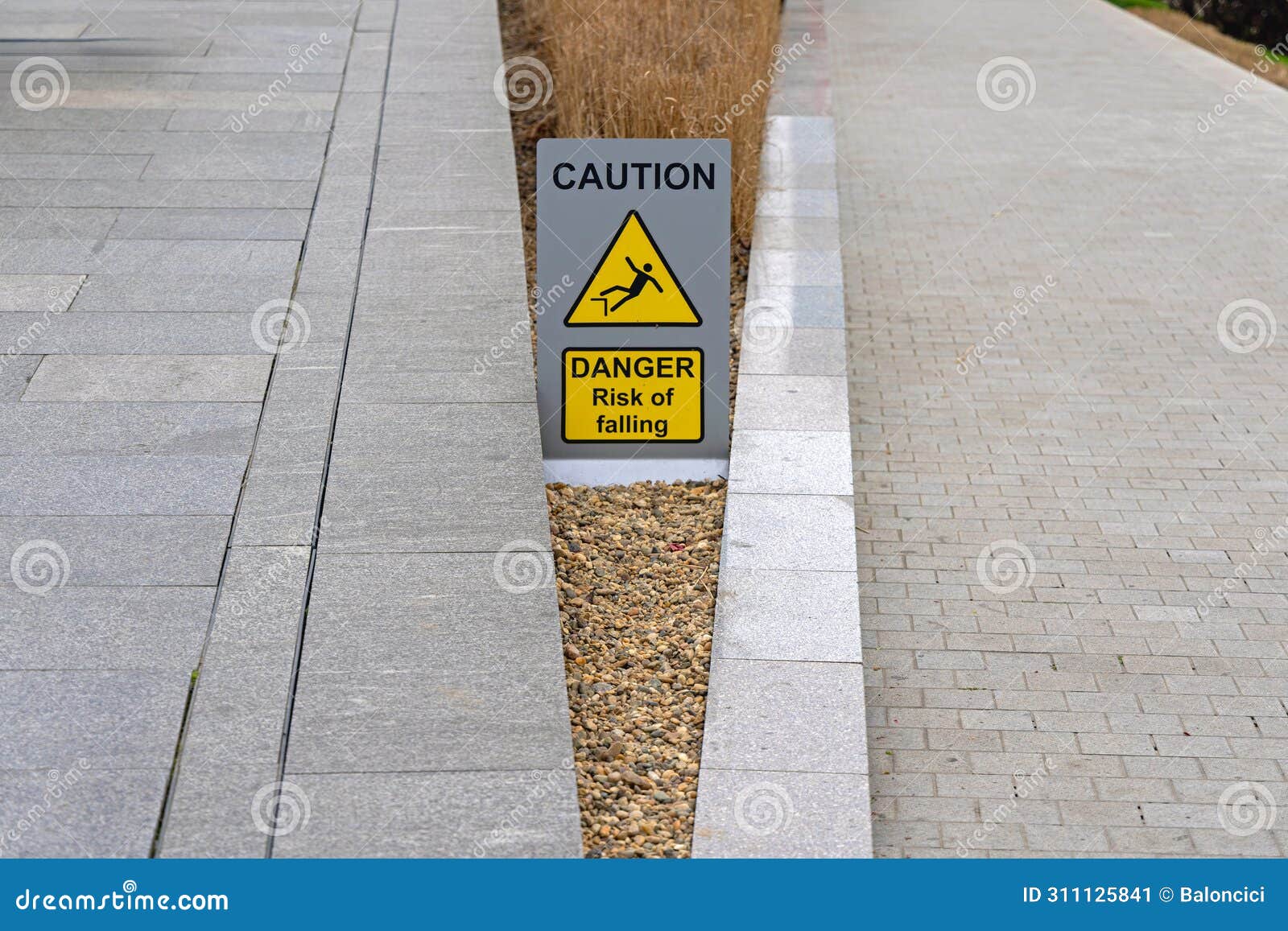 Caution Danger Sign. Hazard Warning Signs On Glass Window In Laboratory ...