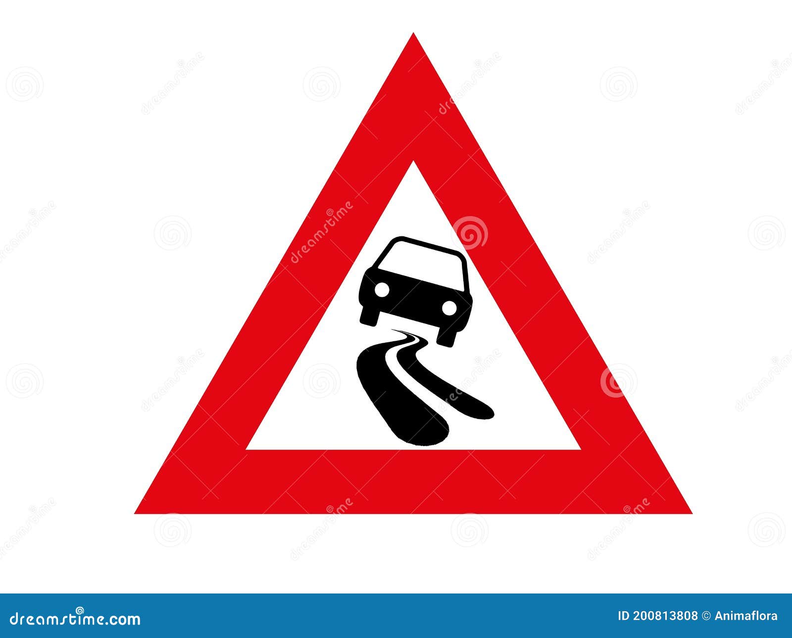 Caution - Danger of Slipping Vector Warning Sign Isolated Stock ...