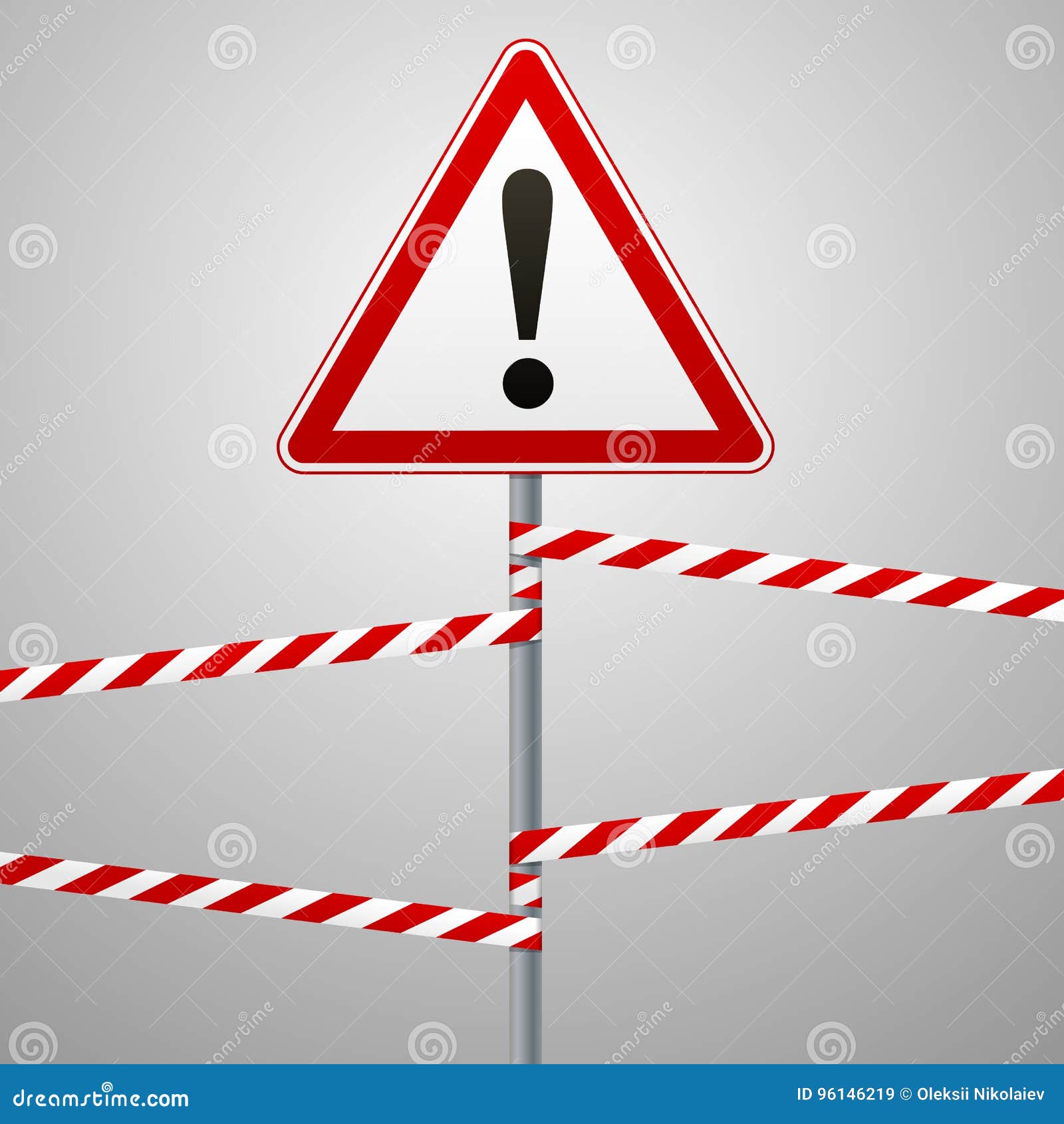 Caution - Danger Warning Sign Safety. a Red Triangle with Black Image ...