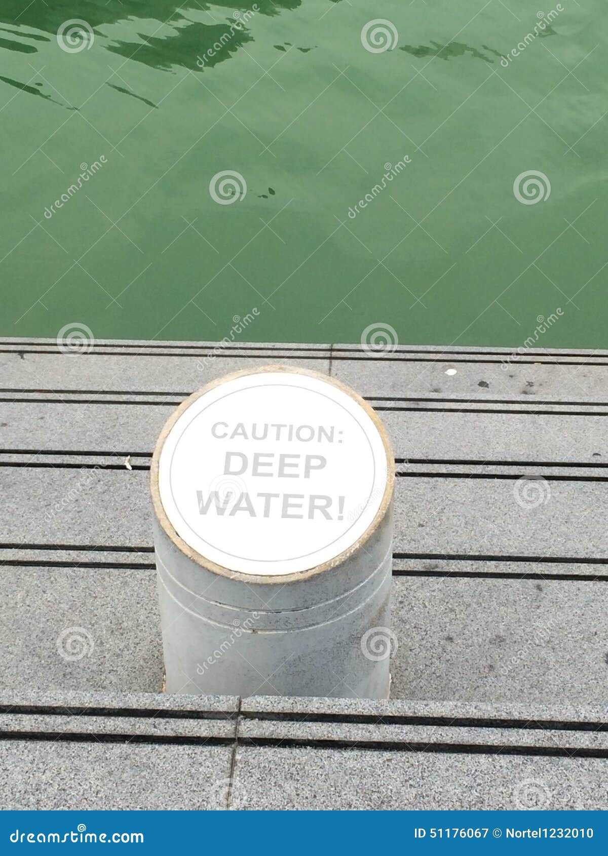 Caution deep water sign editorial photography. Image of dangerous ...