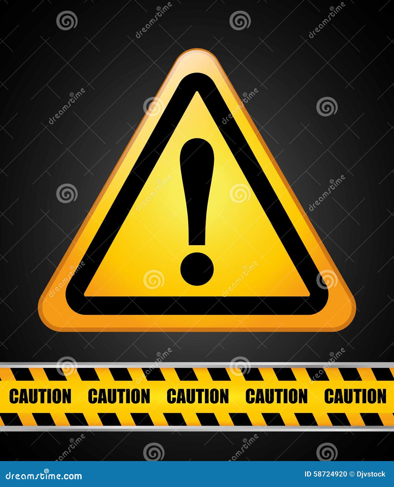 Caution design. stock illustration. Illustration of notice - 58724920