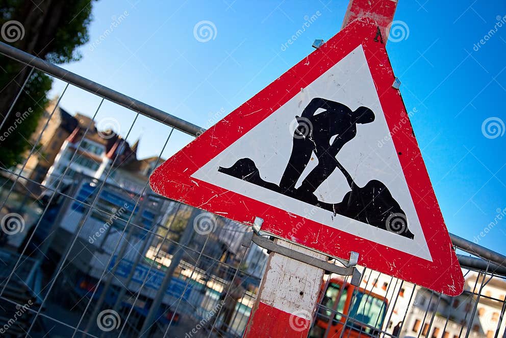Caution digging sign stock image. Image of outdoors, signpost - 14384081