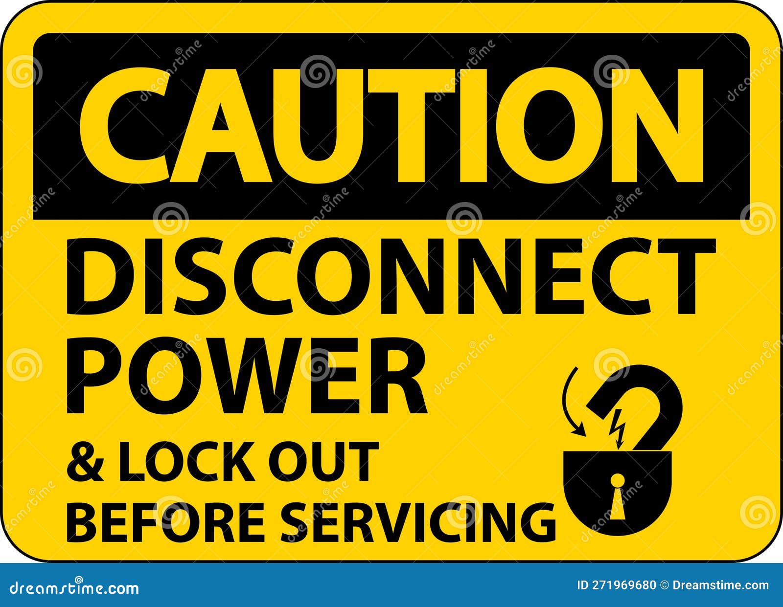 Caution Disconnect Mains Plug From Electrical Outlet Symbol Sign,Vector ...