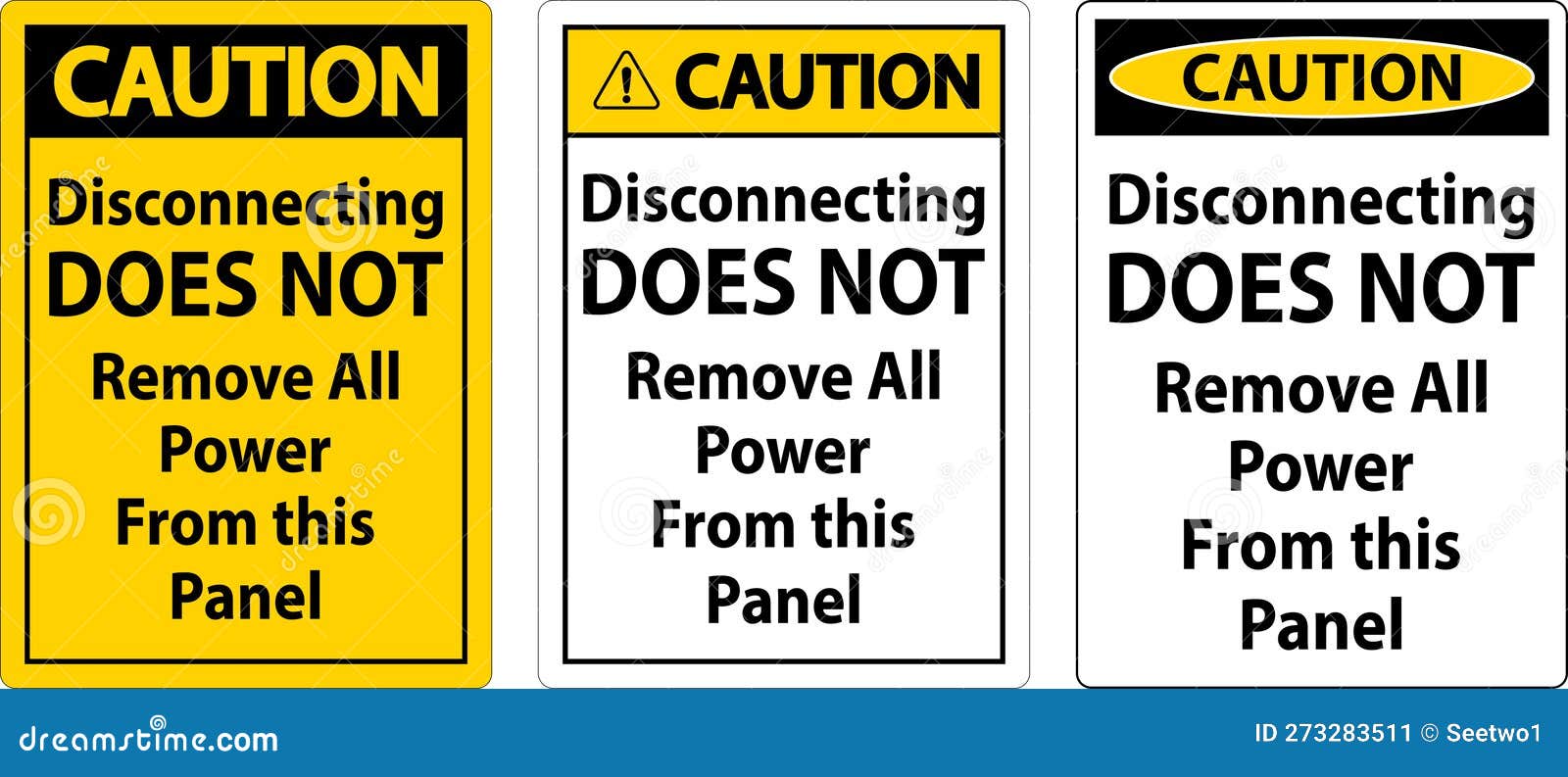 Caution Disconnecting Does Not Remove All Power from this Panel Stock ...