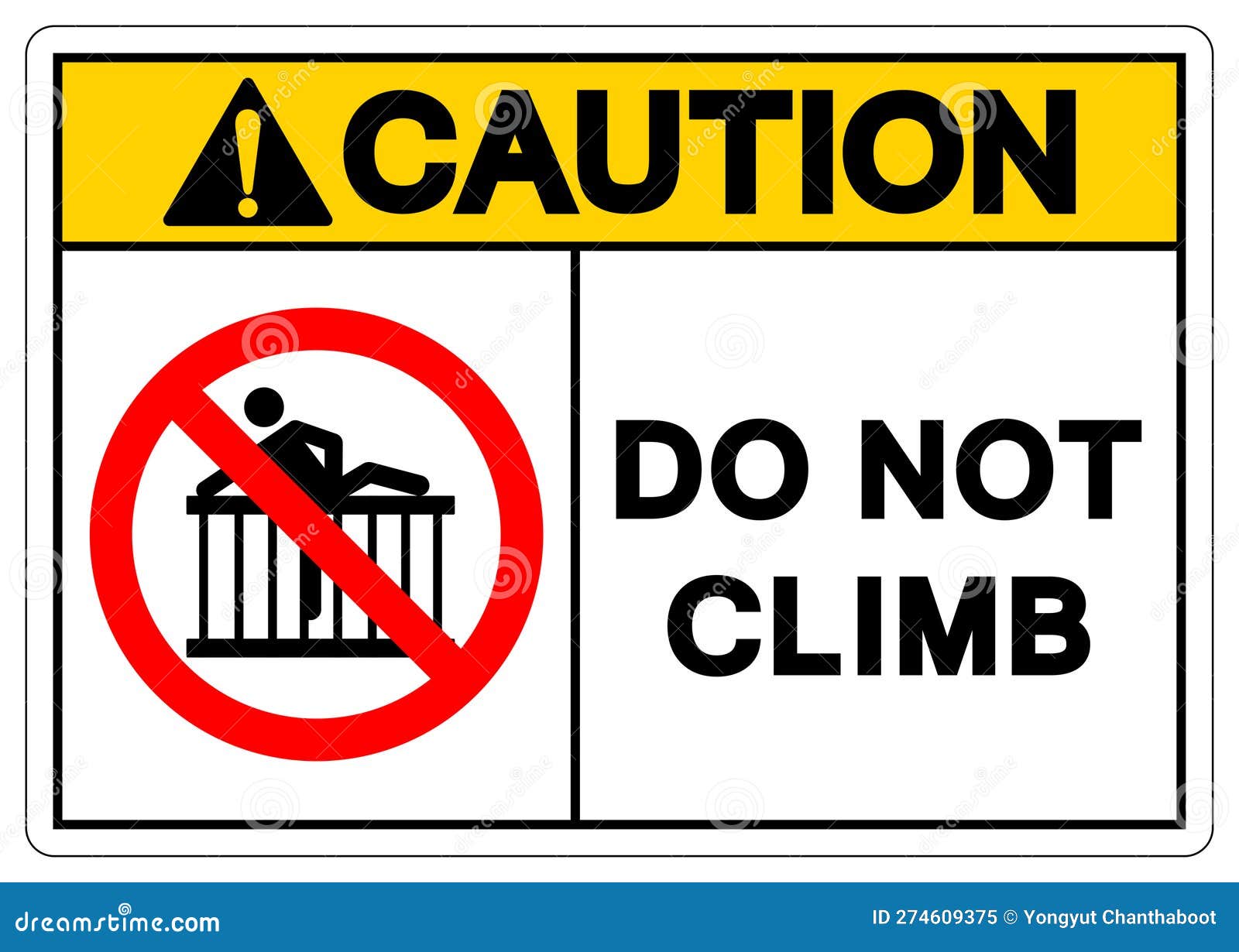 Caution Climb Hazard Symbol Sign Isolate On White Background Vector ...