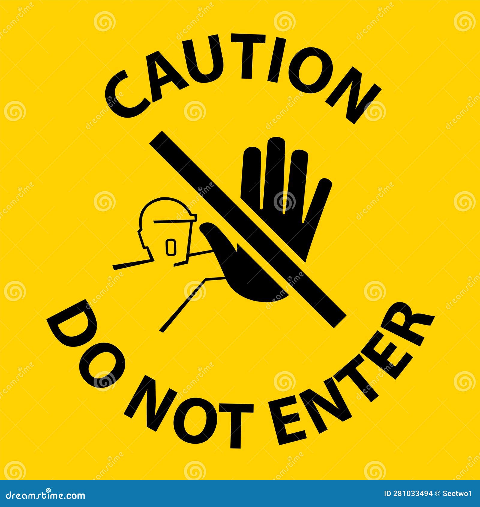 Caution Do Not Enter Symbol Sign on White Background Stock Vector ...