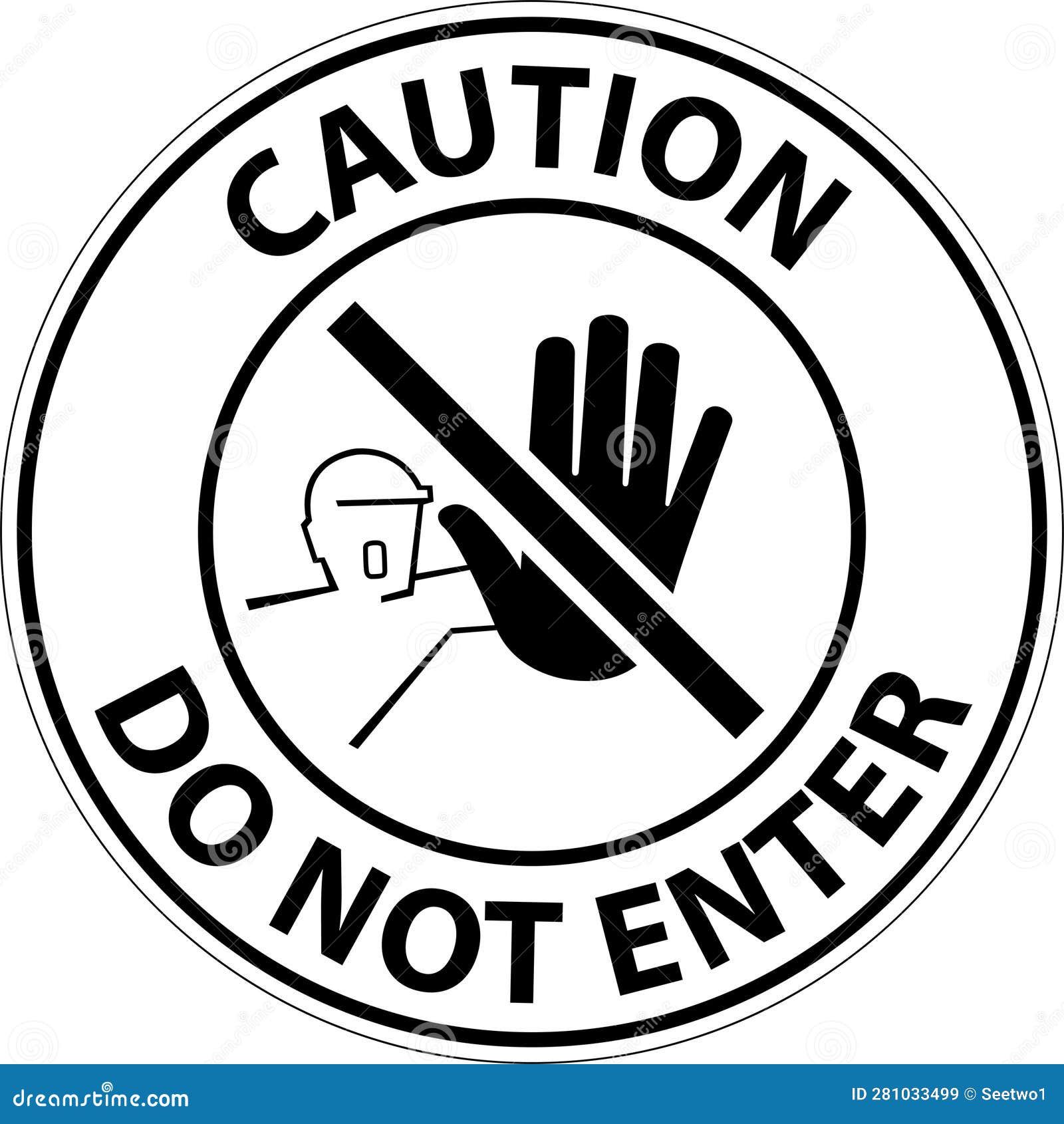 Caution Do Not Enter Symbol Sign, Vector Illustration, Isolate On White ...