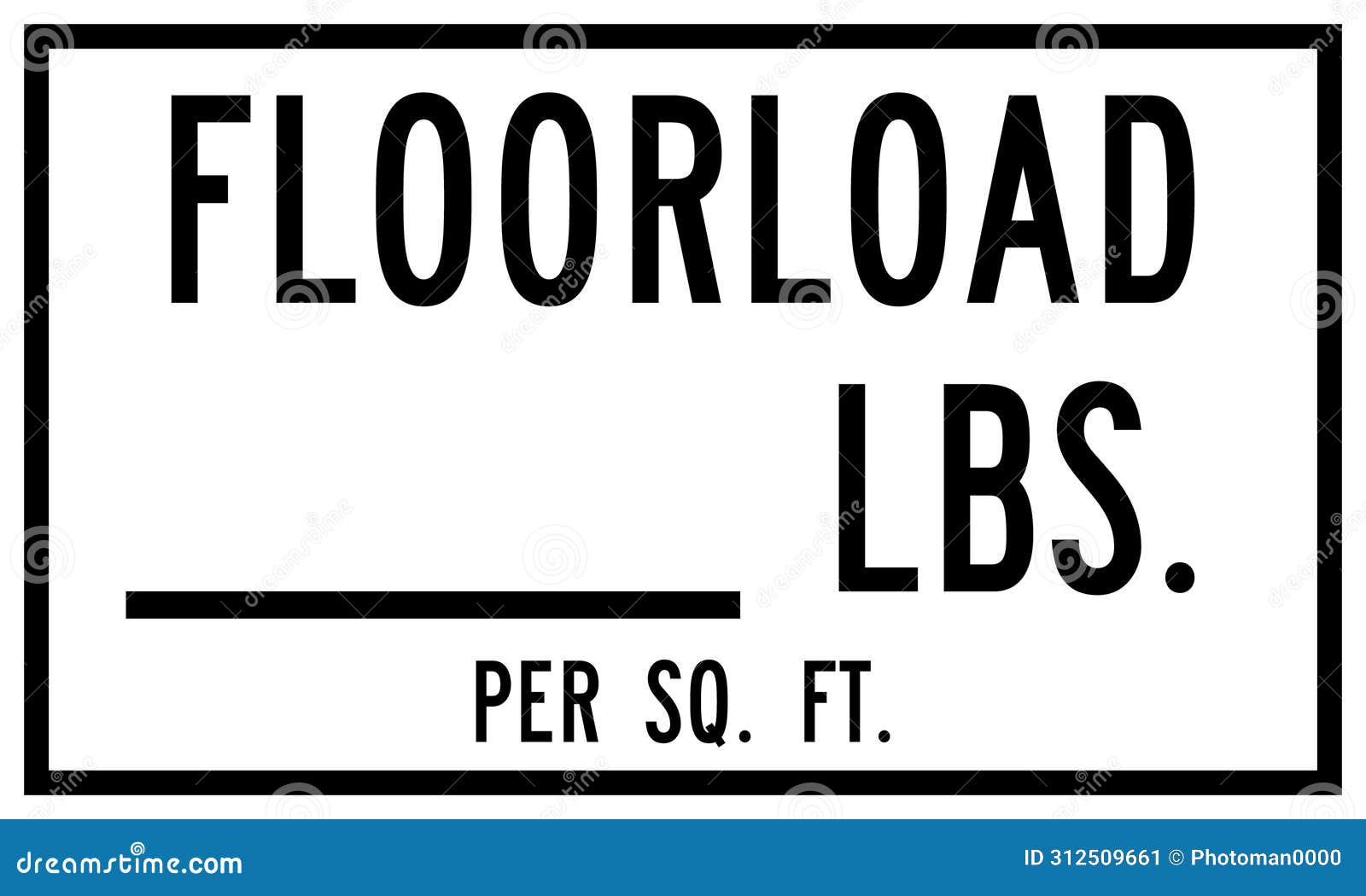 Floorload warning sign stock vector. Illustration of energy - 312509661