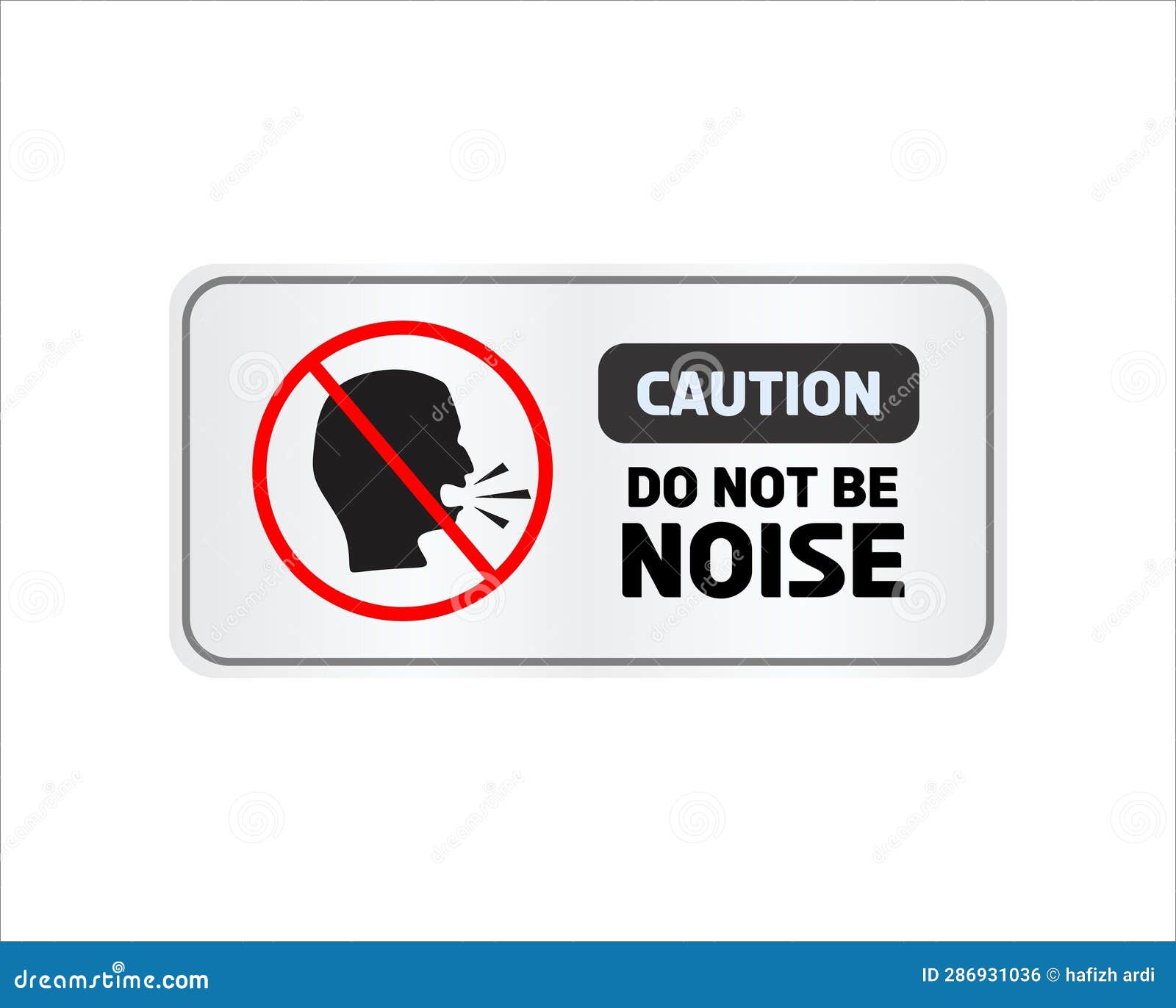 Caution Do Not Make Noisy Illustration Stock Illustration ...