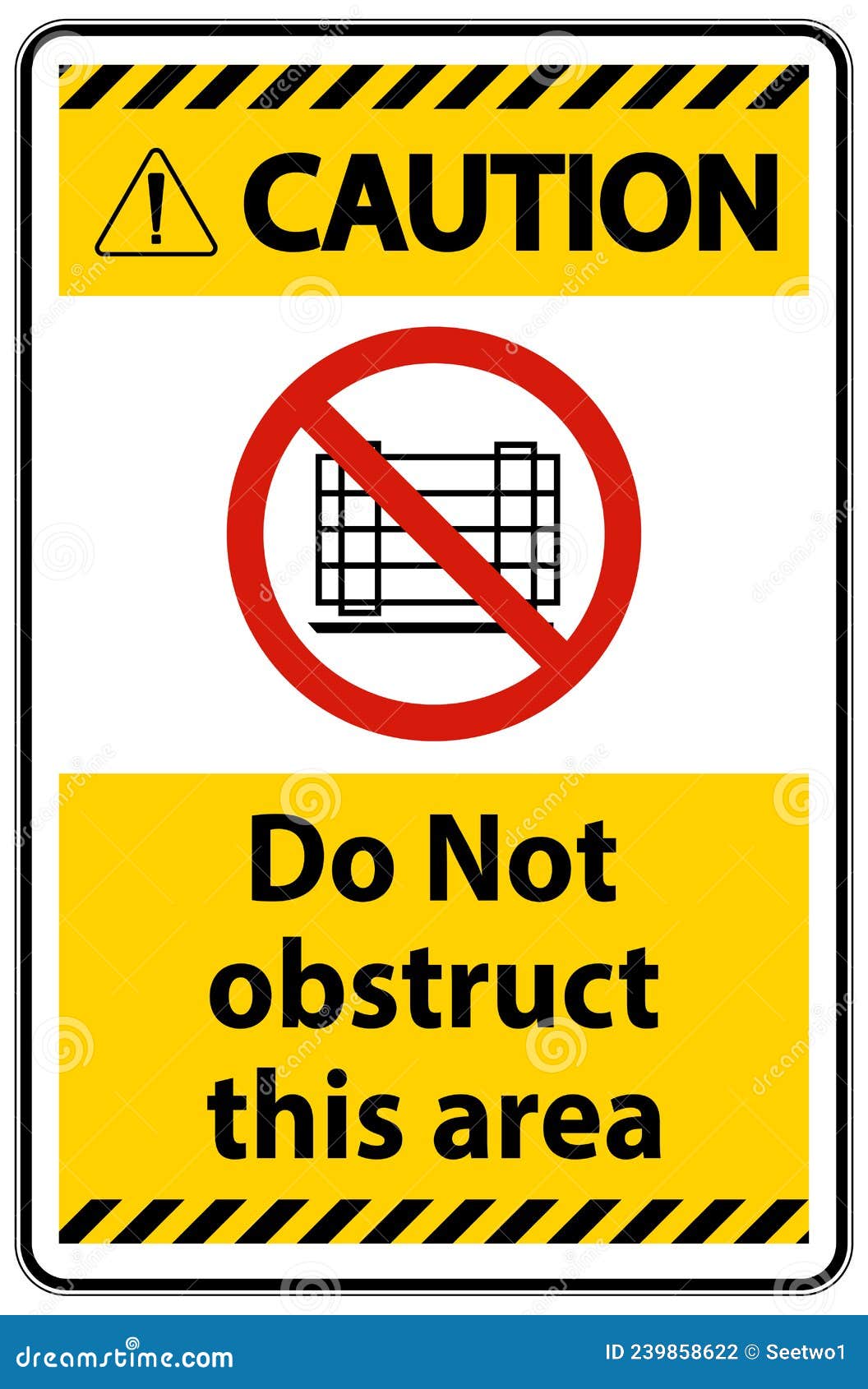 Do Not Block Or Obstruct Emergency Exits. Correct And Wrong Situation ...