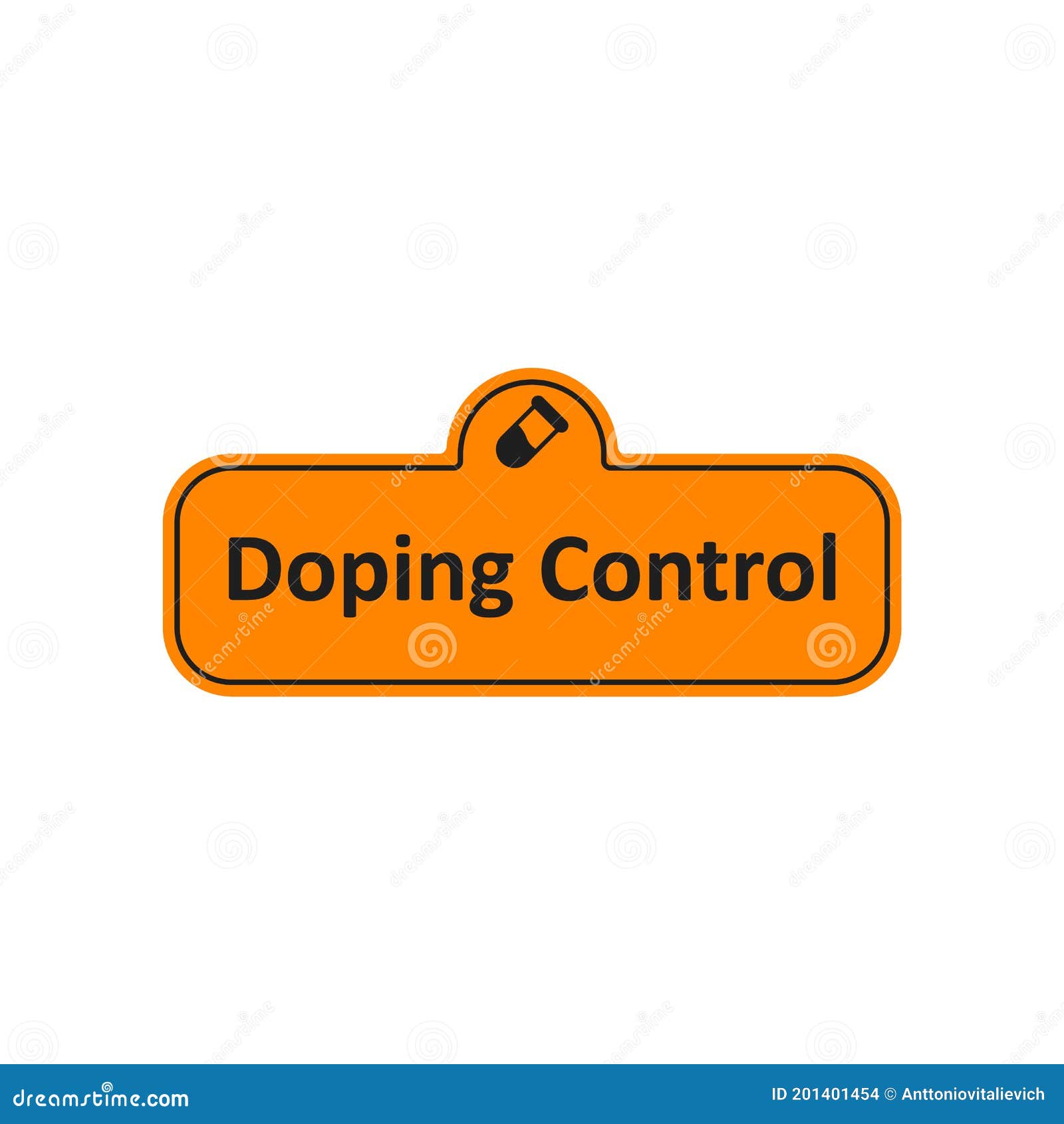 Caution, Doping Control. Warning Sign. Test-tube Icon. Vector Stock ...