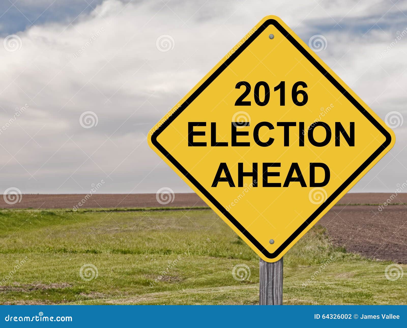 Caution - 2016 Election Ahead Stock Photo - Image of concept ...
