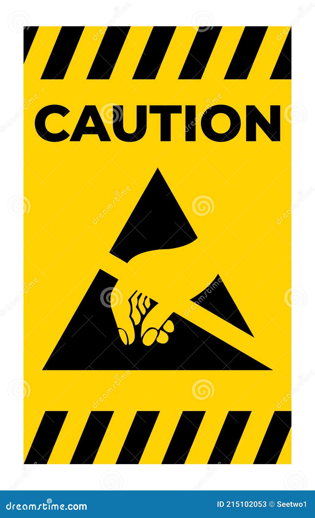 Caution Electrostatic Sensitive Device (ESD) Symbol Sign on White ... Caution Electrostatic Sensitive Device (ESD) Symbol Sign on White ...