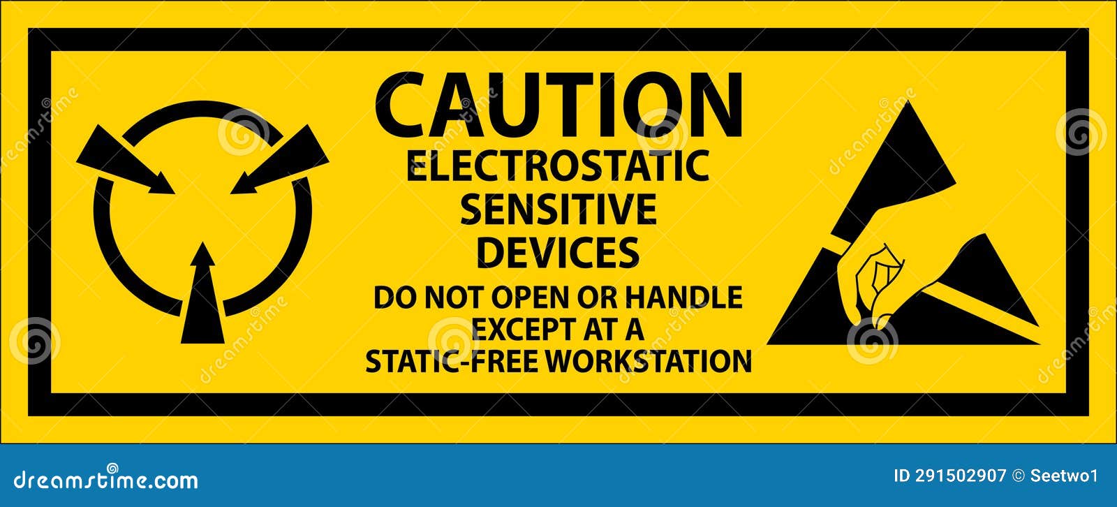Caution Electrostatic Sensitive Device ESD Symbol Sign, Vector ...