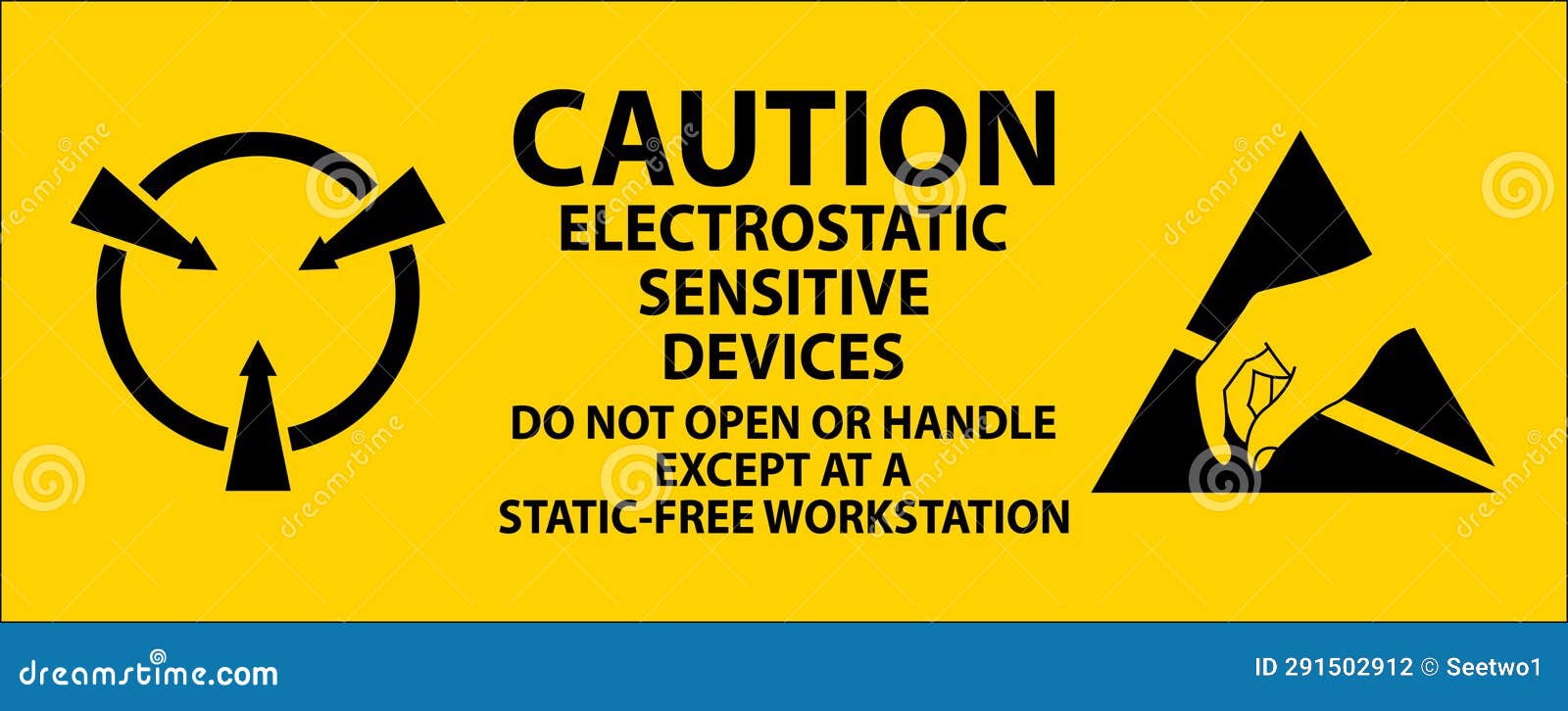 Caution Electrostatic Sensitive Devices Stock Vector - Illustration of ...