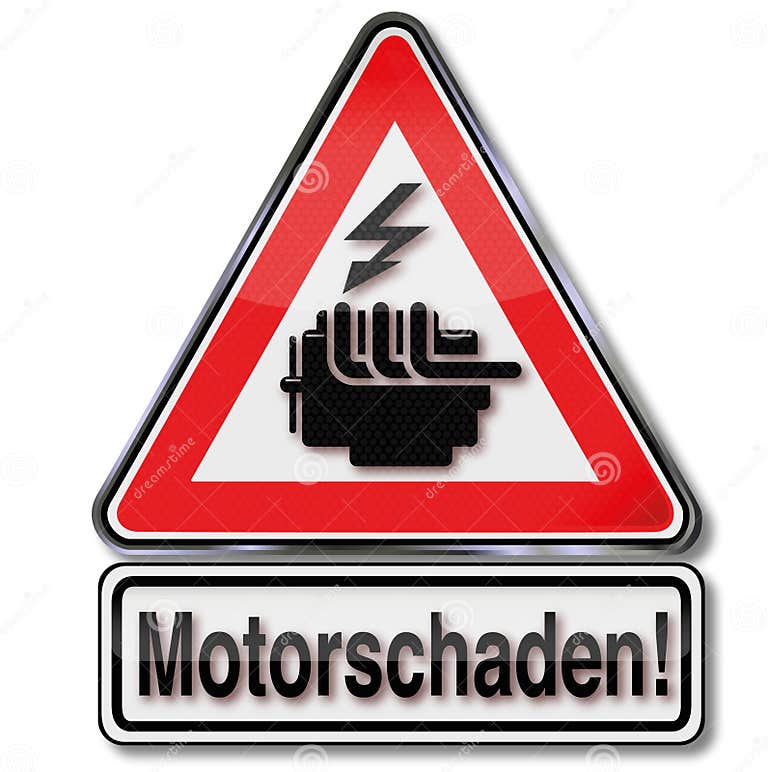 Caution engine failure stock vector. Illustration of build - 100291035