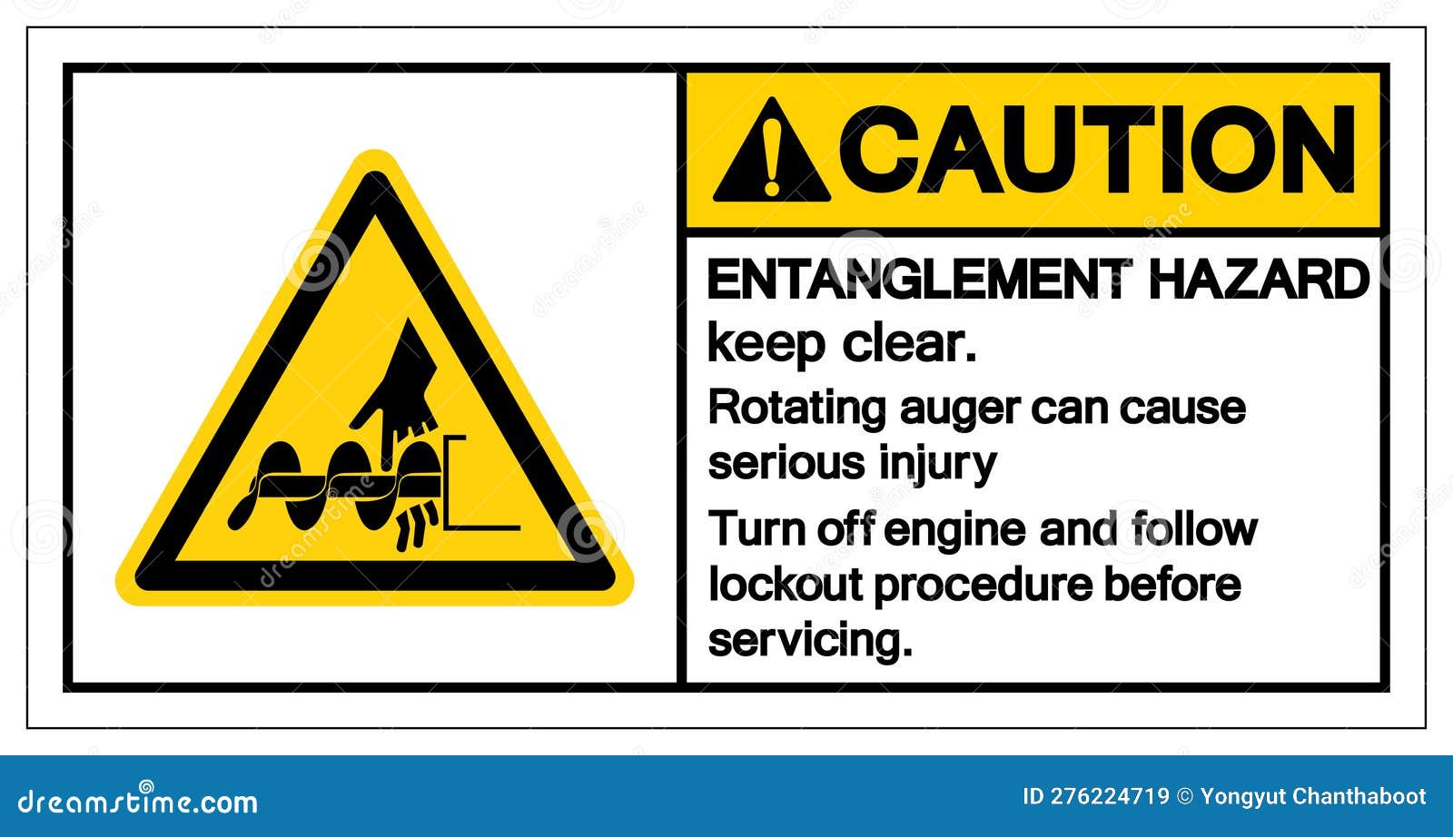 Caution Entanglement Hazard Symbol Sign, Vector Illustration, Isolate ...