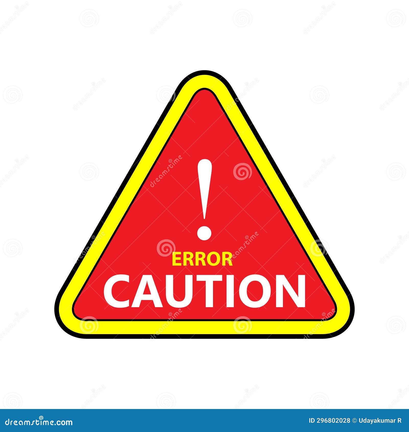 Caution Error Signs. Symbols of Danger and Warning Signs. Warning ...