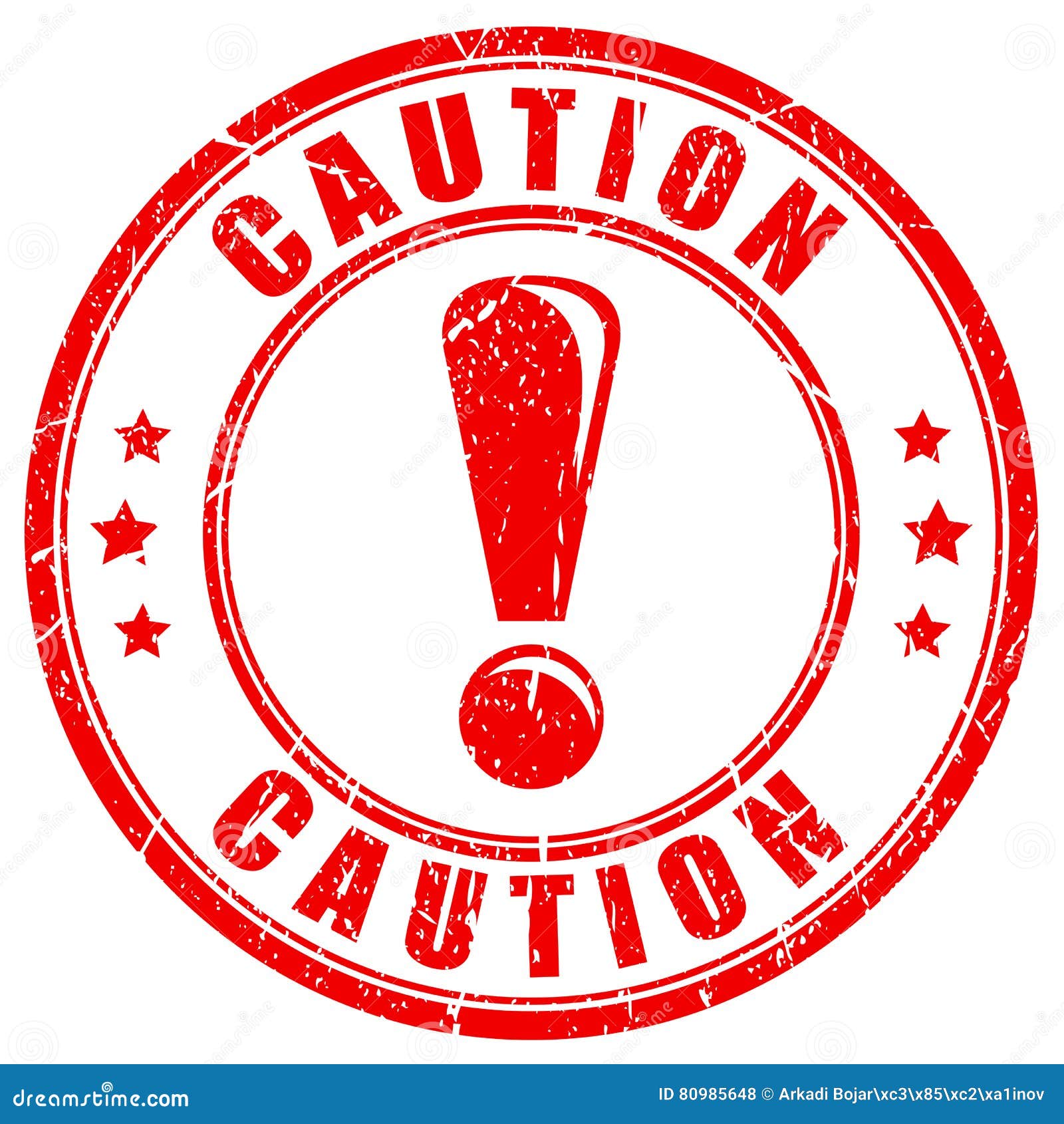 Caution Exclamation Rubber Stamp Stock Vector - Illustration of hacking ...