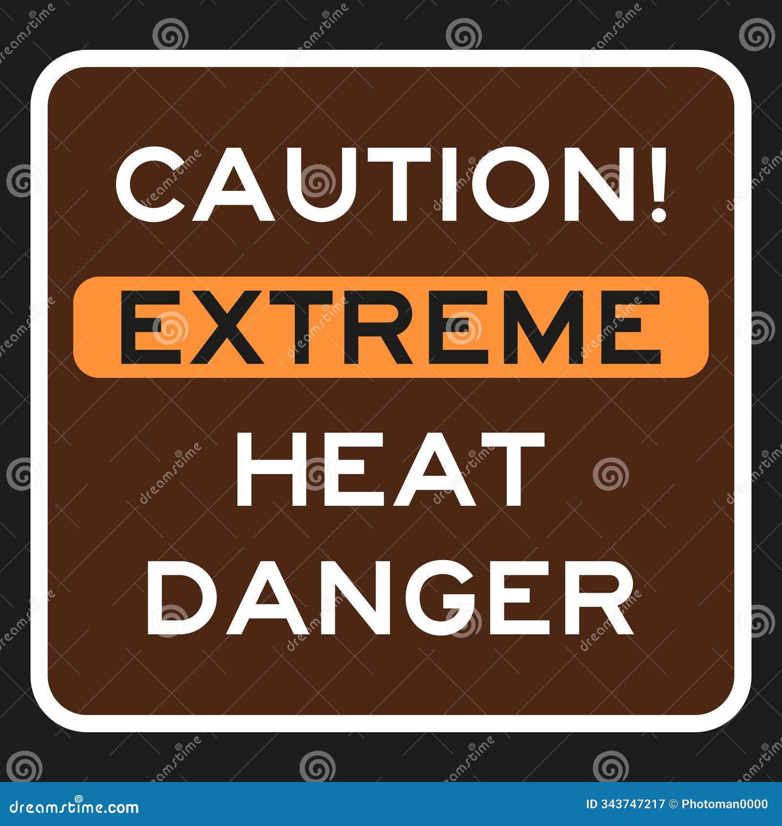 Extreme Heat Conceptual Illustration Art With Man Silhouette ...